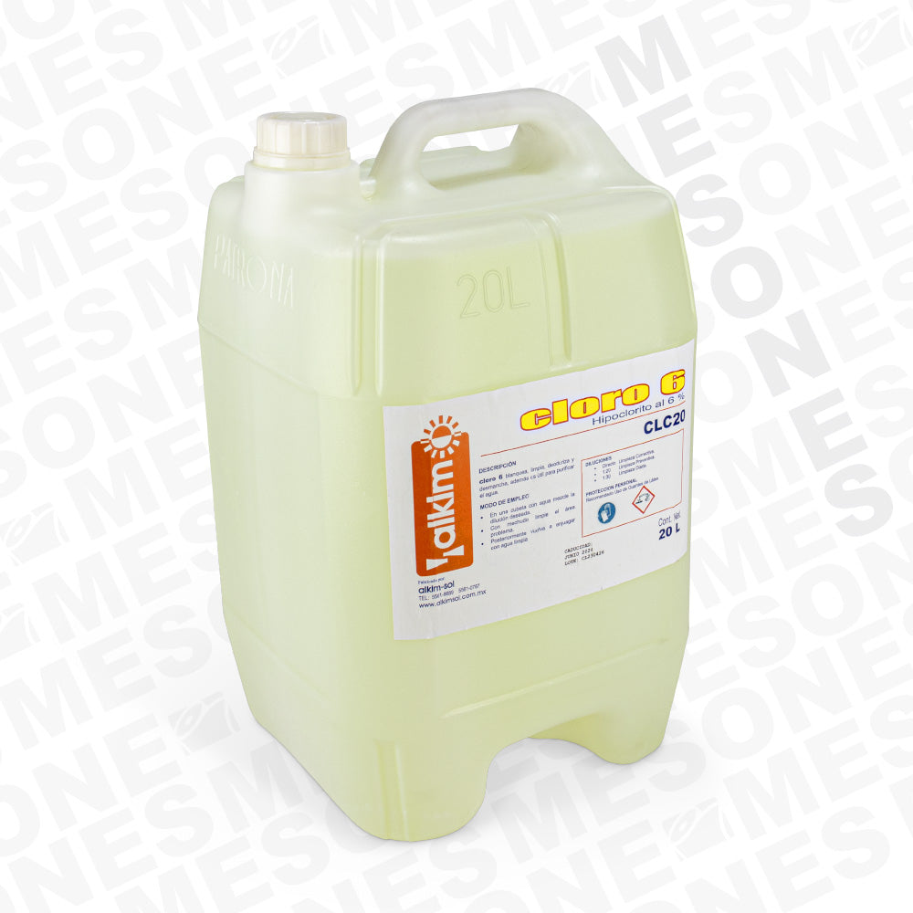 Cloro Alkim 6% - Porrón de 20 Litros – Bodega de Papel Mesones | Tienda ...