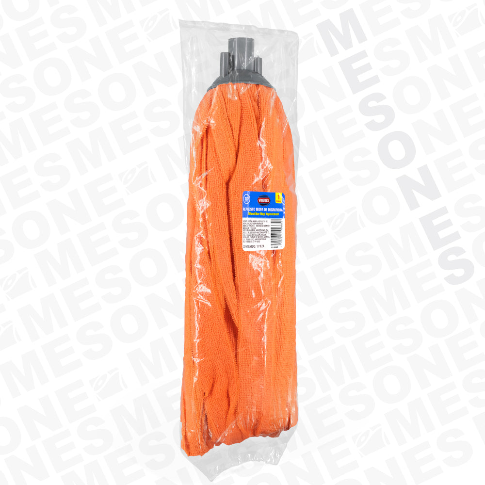 Virutex Repuesto de Mop Microfibra Naranja | 1102220 – Bodega de Papel ...