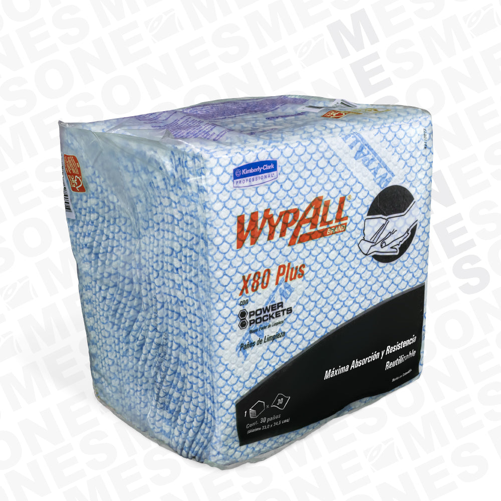 Wypall x80 Plus Azul 1413 Paño Reutilizable – Bodega de Papel Mesones ...