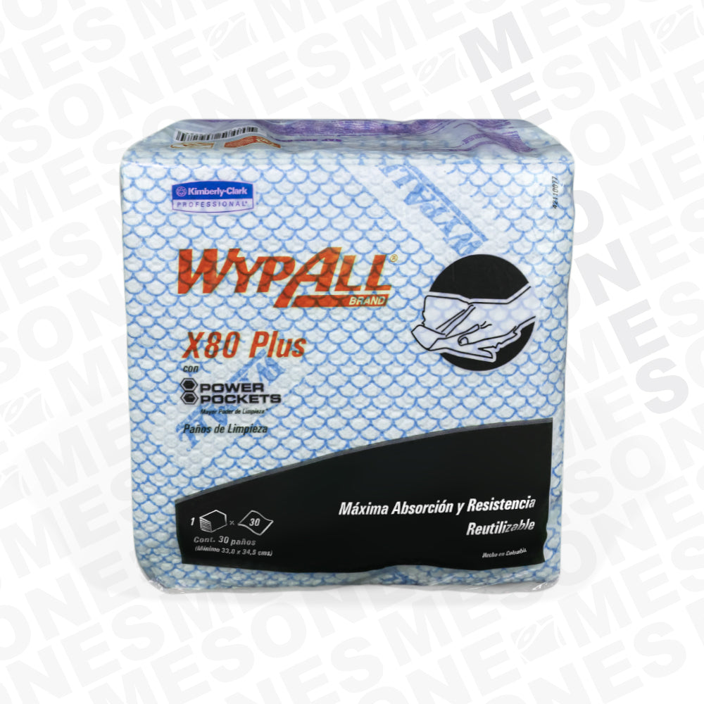 Wypall x80 Plus Azul 1413 Paño Reutilizable – Bodega de Papel Mesones ...