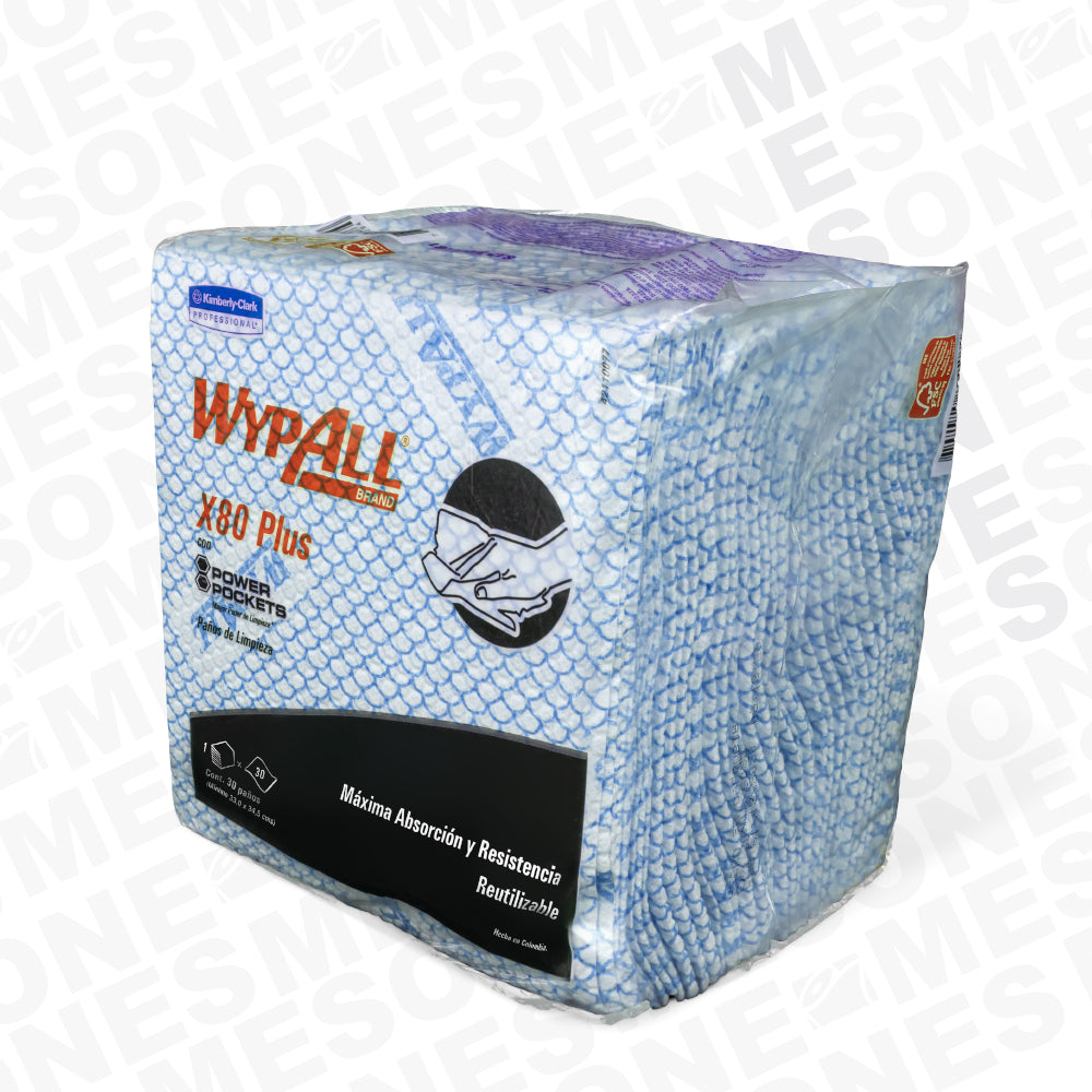 Wypall x80 Plus Azul 1413 Paño Reutilizable – Bodega de Papel Mesones ...